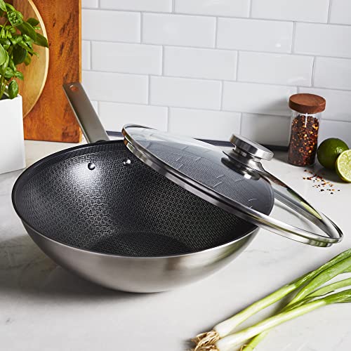 ZWILLING Joy Plus 12-inch Stainless Steel Nonstick Wok with Lid