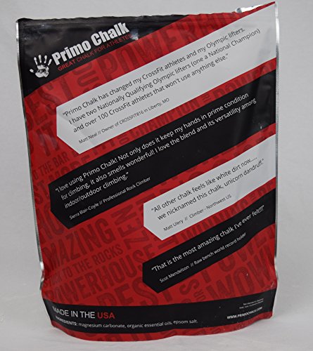 Primo Chalk - 6oz Loose Chalk - Skin Conditioning Performance Chalk for Maximum Grip - Weightlifting, Gymnastics/Cheer, Rock Climbing, Calisthenics