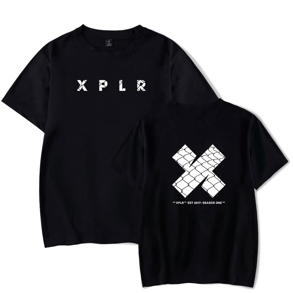 PAJOMLAG XPLR Season 1.2 Colby Brock Sam Golbach Merch Print Summer Street Men/Women Streetwear Tshirt Shirt Short Sleeve (BlackHJ05804,X-Large,X-Large,US,Alpha,Adult,Male,Regular,Regular)