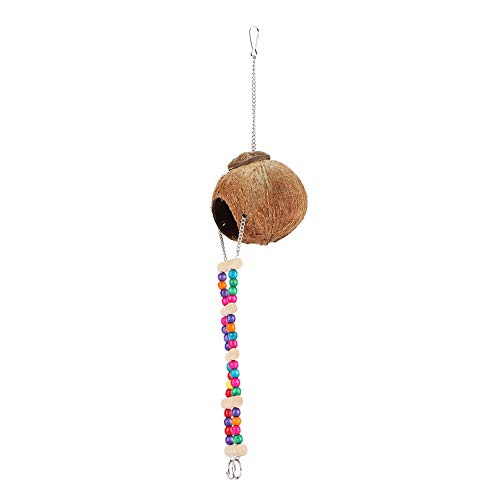 Oreilet Parrot Nest, Coconut Husk 4.7in Birds Nest, Exquisite Non-Toxic Sustainable for Small Pet Bird Hamster Parrot