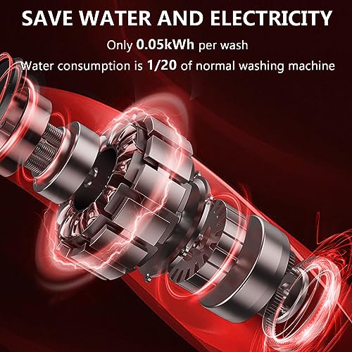 Portable Washing Machine and Dryer Combo, 6.5L Mini Folding Washing Machine Portable with Disinfection Function, Small Portable Washer and Dryer Combo for Apartments, Dorm, Camping, RV, Travel Laundry