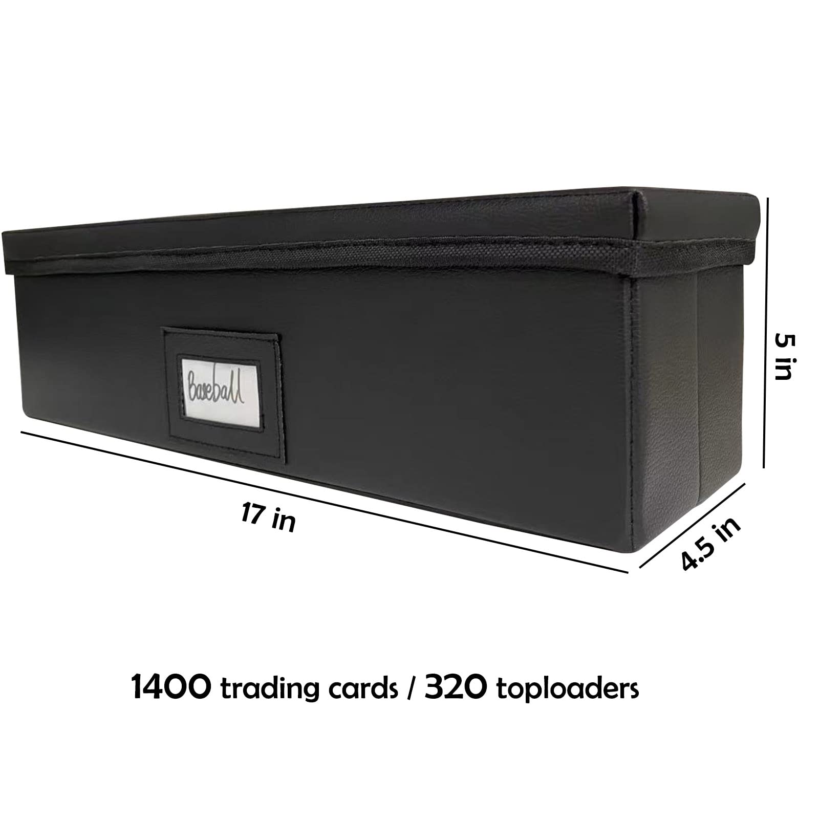 tutata Leather Trading Card Storage Box Toploader Storage Box, Baseball Card Storage Box Card Organizer for MTG TCG CCG LCG Cards and Toploaders and Sleeves - Set of 2
