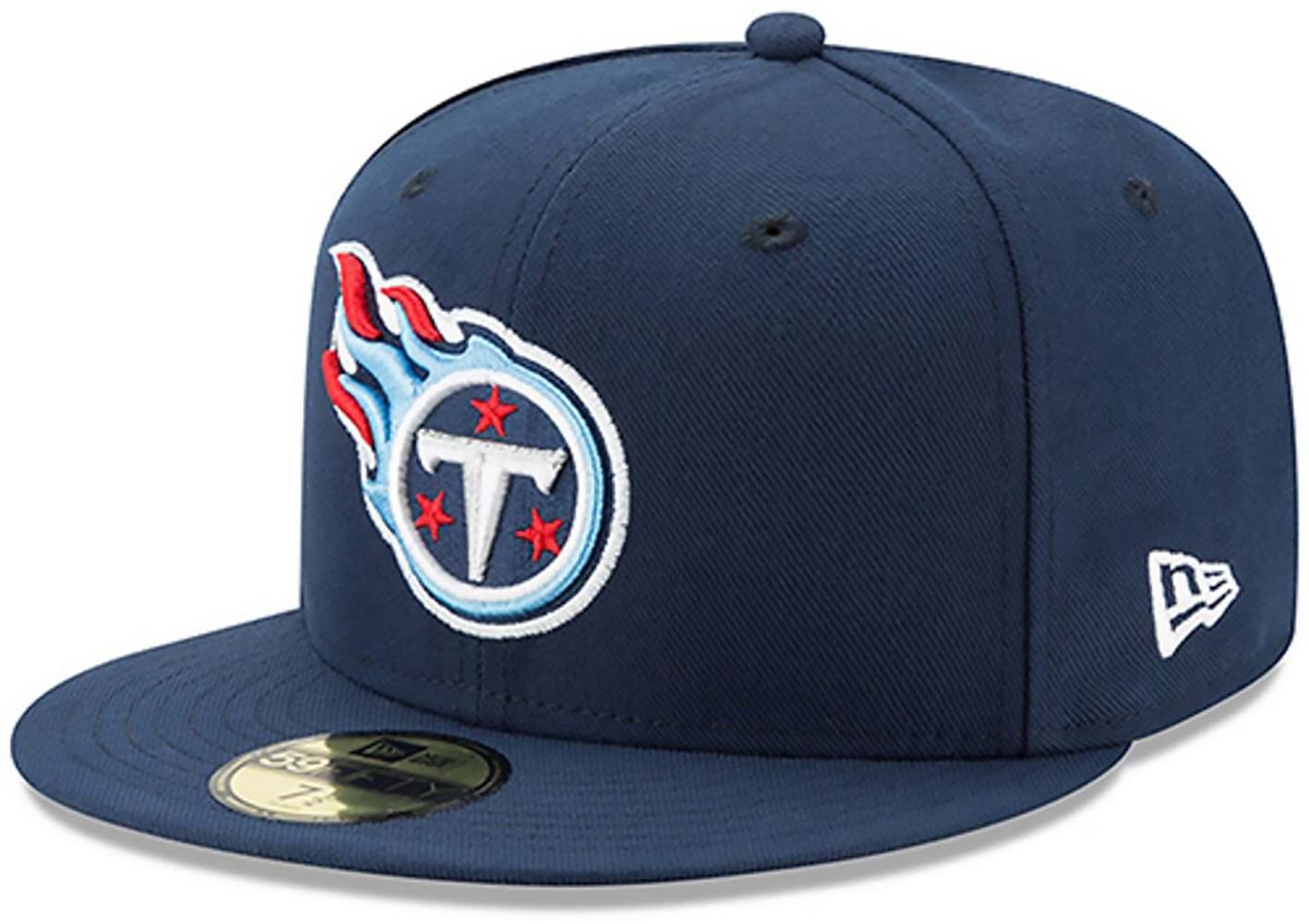 New Era NFL 59FIFTY Team Color Authentic Collection Fitted On Field Game Cap Hat (as1, Numeric, Numeric_6_and_7_eighths, Tennessee Titans)