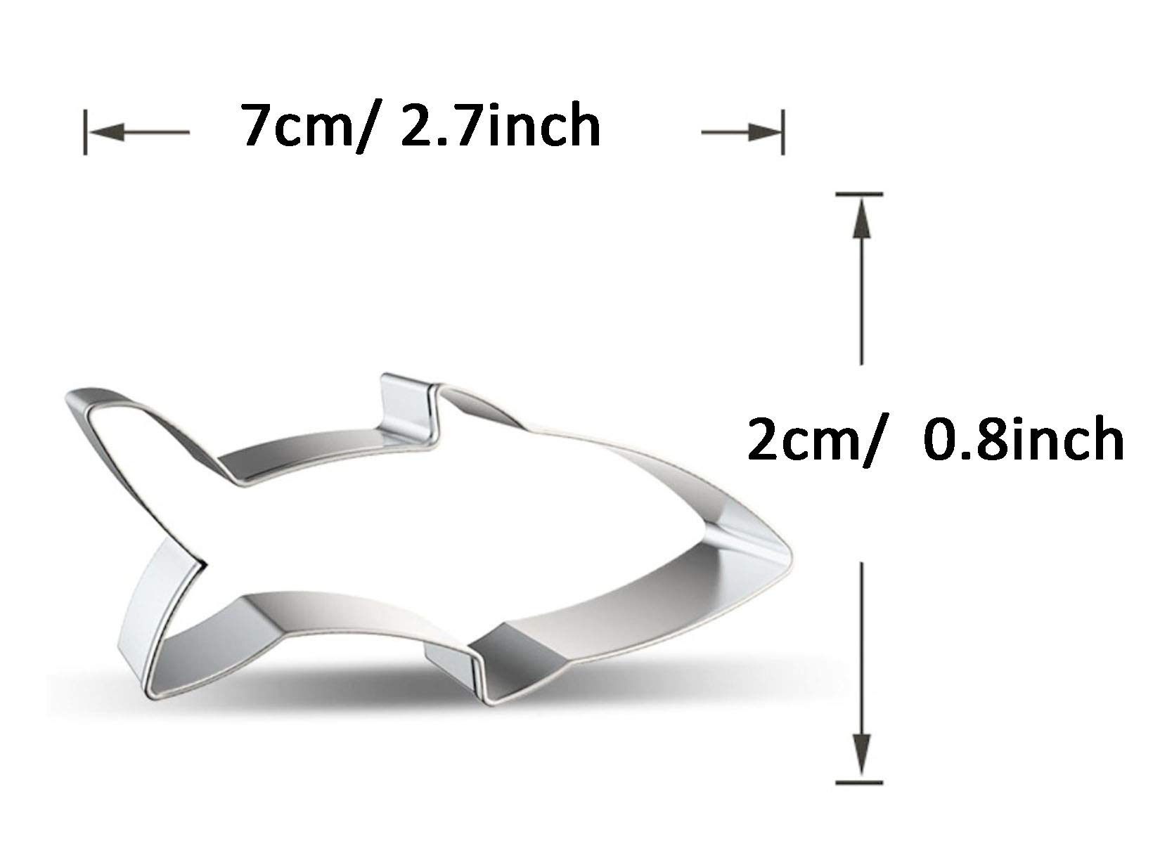 WJSYSHOP Mini Shark Fish Cookie Cutter - B