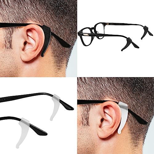 Tevkmuzz Eyeglass Ear Grip,Silicone Ear Hook,Eye Glass Temple Tips Sleeeve Retainer for Glasses 14 Pair
