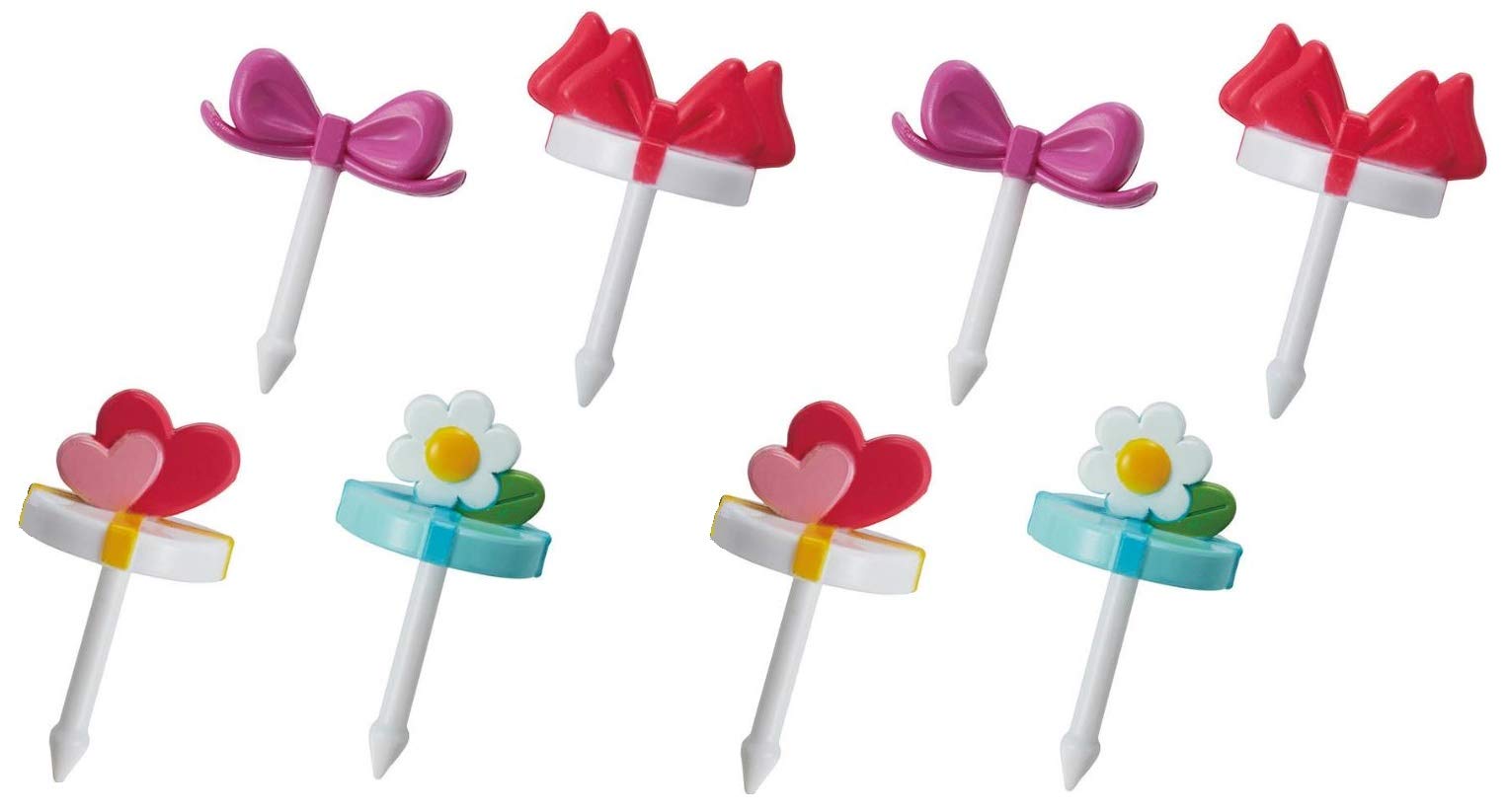 トルネ Torne P-3341 Bento Decoration Supplies, Gift Picks, 8 Pieces (4 Types x 2 Each)
