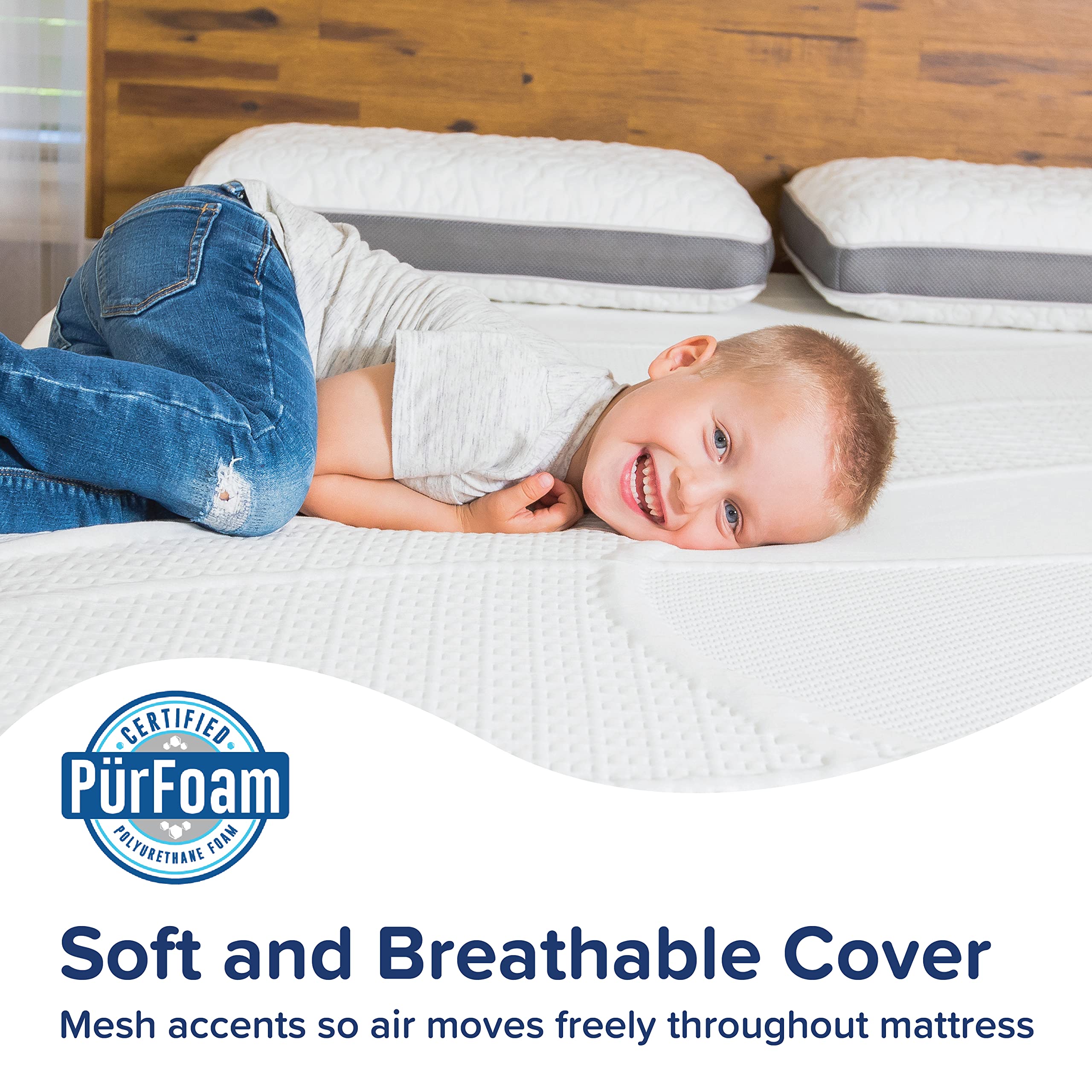 Perfect Cloud MADE in The USA Elegance Plush Gel-Infused 12-inch Memory Foam Mattress - Pressure Relieving - Bed-in-a-Box (Queen)
