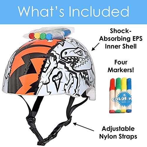 Raskullz Color Me Dino Toddler 3+ Multisport Helmet