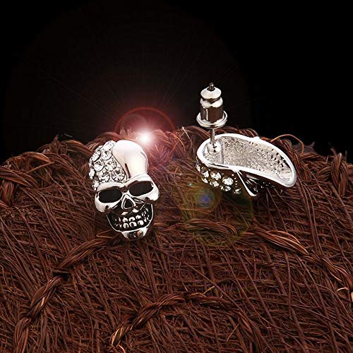 U-M pulabo Cubic Zirconia Skull Stud Earrings,Gold Adorable Quality and Durable Beautiful