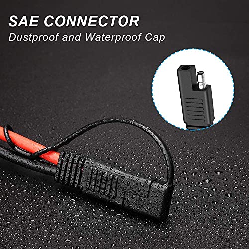Solar Panel Extension Cable,10AWG SAE PV Extension Cable to Solar Panels with SAE to SAE Polarity Reverse Adapters, 11.81inch (LUSZDDBAOLU-216201)