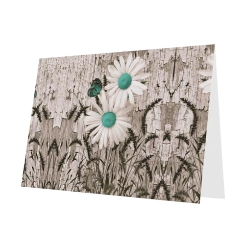 MQGMZ Mqgmzdaisy Flowers Print Thank You Cards With Envelopes Classic Blank Thank Pearl Paper Greeting