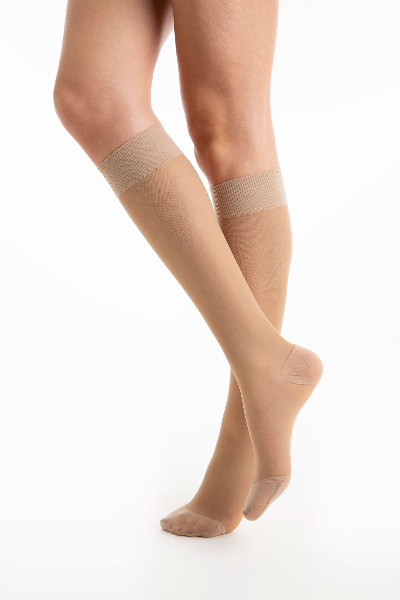 Relaxsan Basic 850P (2 Pairs - Skin 3/L) - firm support knee high socks PLUS 20-30 mmHg, 100% Made in Italy