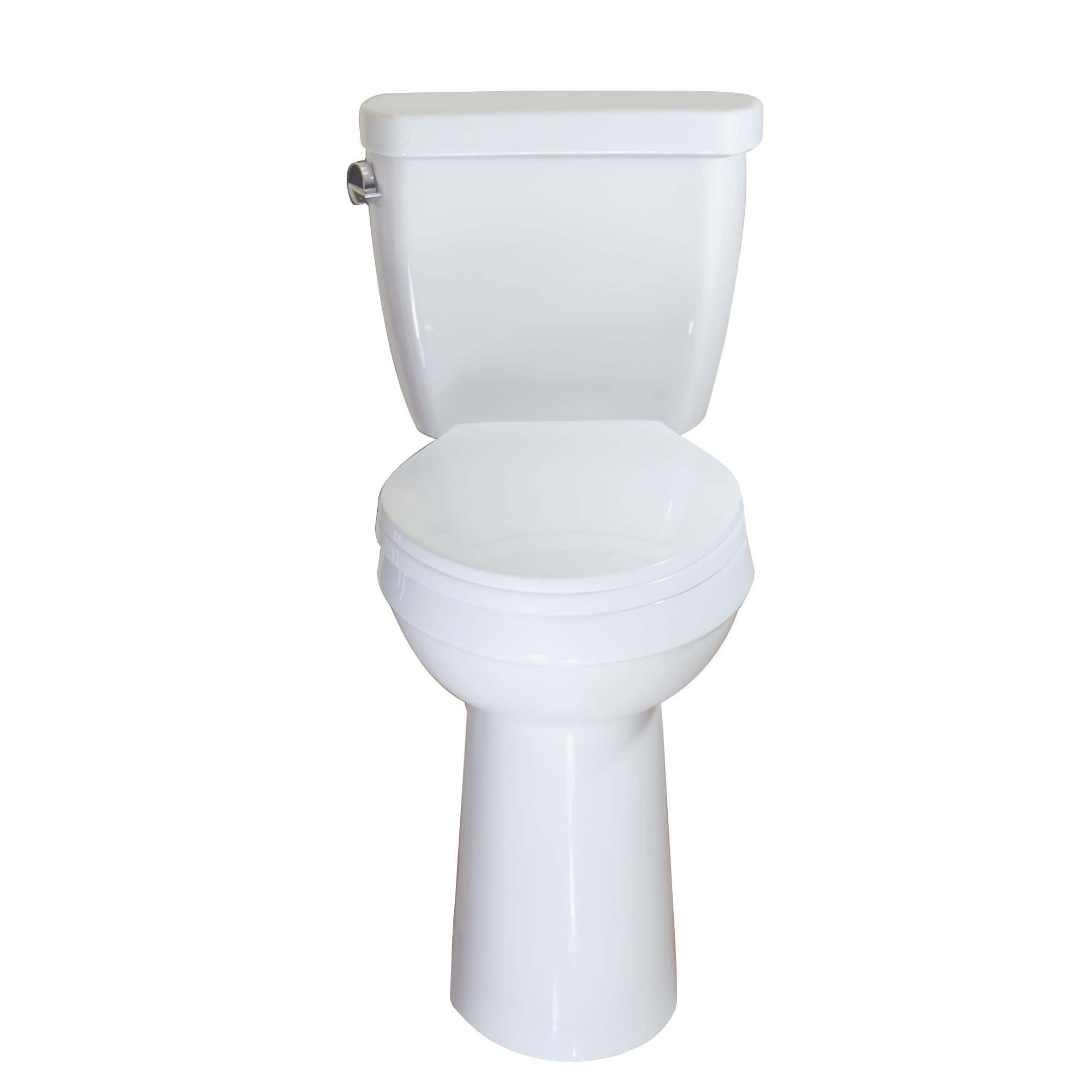 WinZo WZ5888 Elongated Two Piece Toilet with Extra Tall Bowl 21.25β Comfortable 1.28 GPF Side Flush White