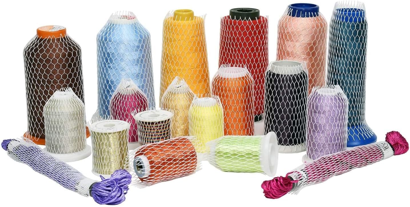 Original Thread Net Spool Saver - Thead Nets for Sewing Embroidery Mesh Spool Socks - Embroidery and Sewing Machine Thread Spools and Cones - Prevents Thread from Unwinding