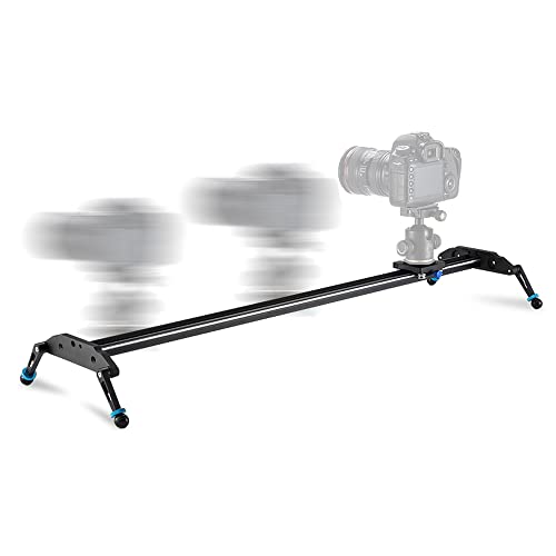 Sutefoto 47''/120cm Portable Camera Slider Rail Track for Video Movie Photography DSLR Cameras, Phone, Action Camera, Max Support 8kg/17.63 lbs Loading