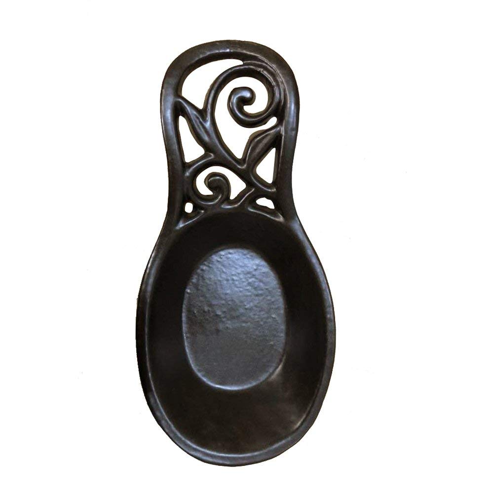 Spoon Rest Vintage Metal Kitchen Spoon Rest, Cast Iron for Cooking Home Decor, Coffee Gold Color