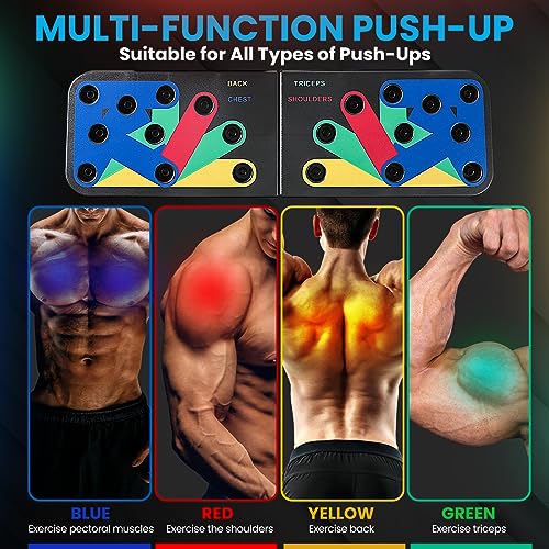 Pro Deals Push Up Board 9 in 1 Strength Training Equipment | Professional Home Workout Push Up Fitness Stand For Floor | Multi-functional Push Up Board for Men | Portable Gym For Chest, Abdominal,