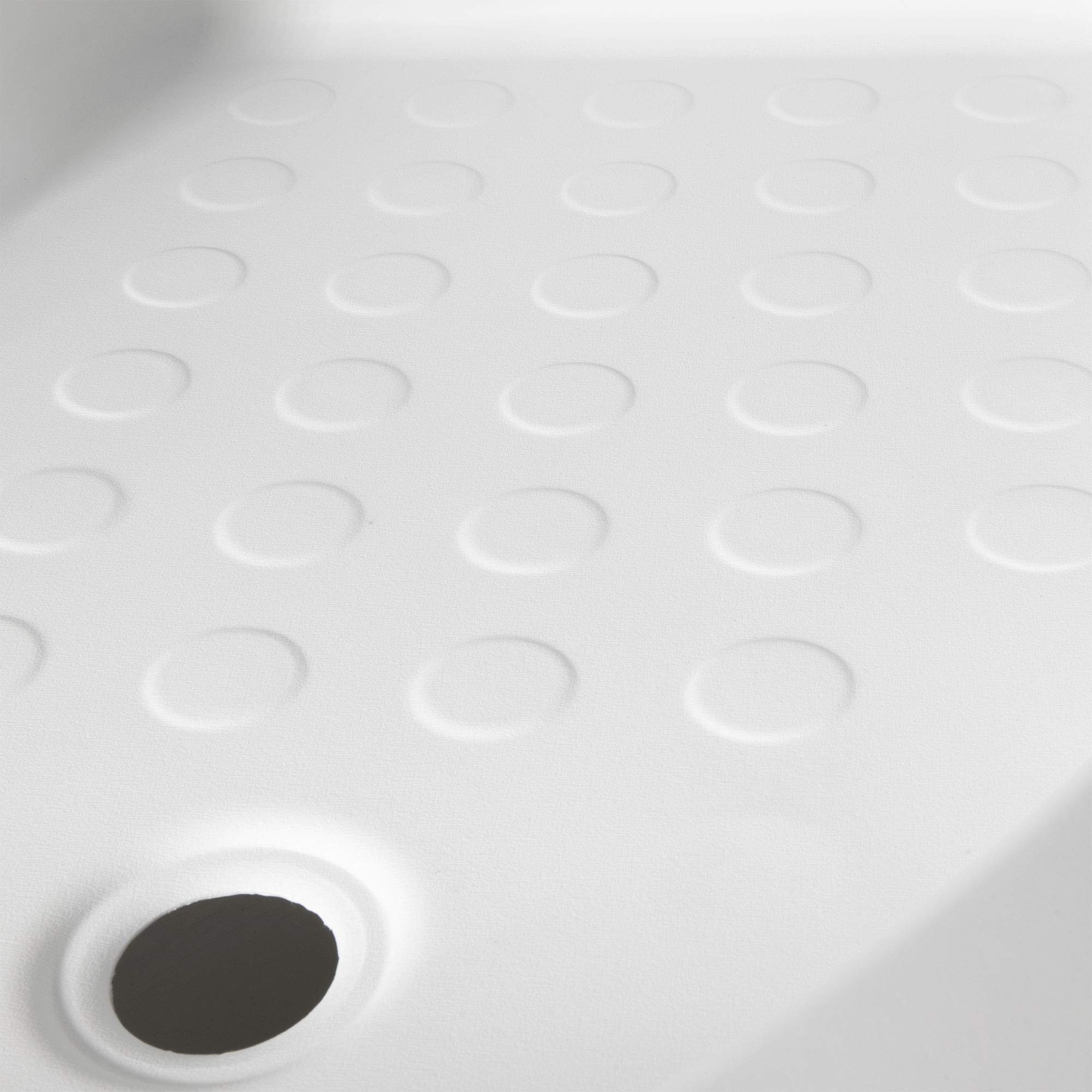RecPro RV Shower Pan 34" x 34" Corner Radius in White | RV Shower Base | Camper Shower Pan