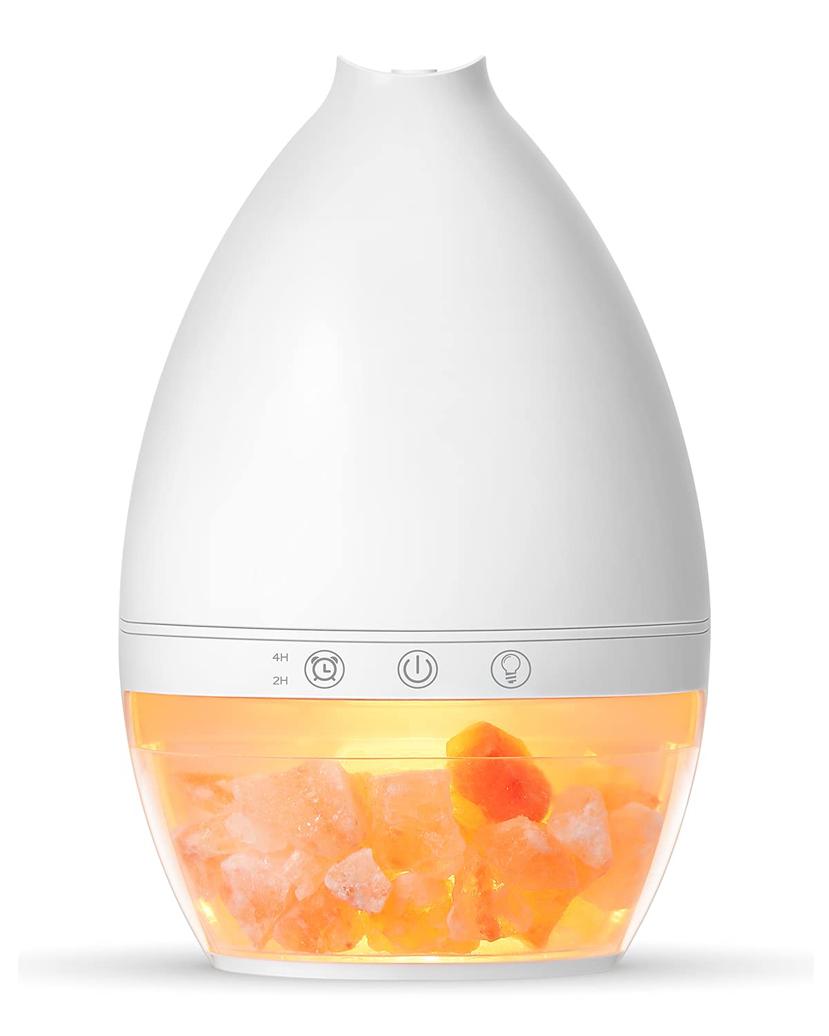 PROALLER 3-in-1 Himalayan Crystal Salt Lamp & Quiet Ultrasonic Essential Oil Diffuser & Cool Mist Humidifier for Bedroom, 2 Changing Light, 500ml Air Machine with Auto Shutoff, without Essential Oil