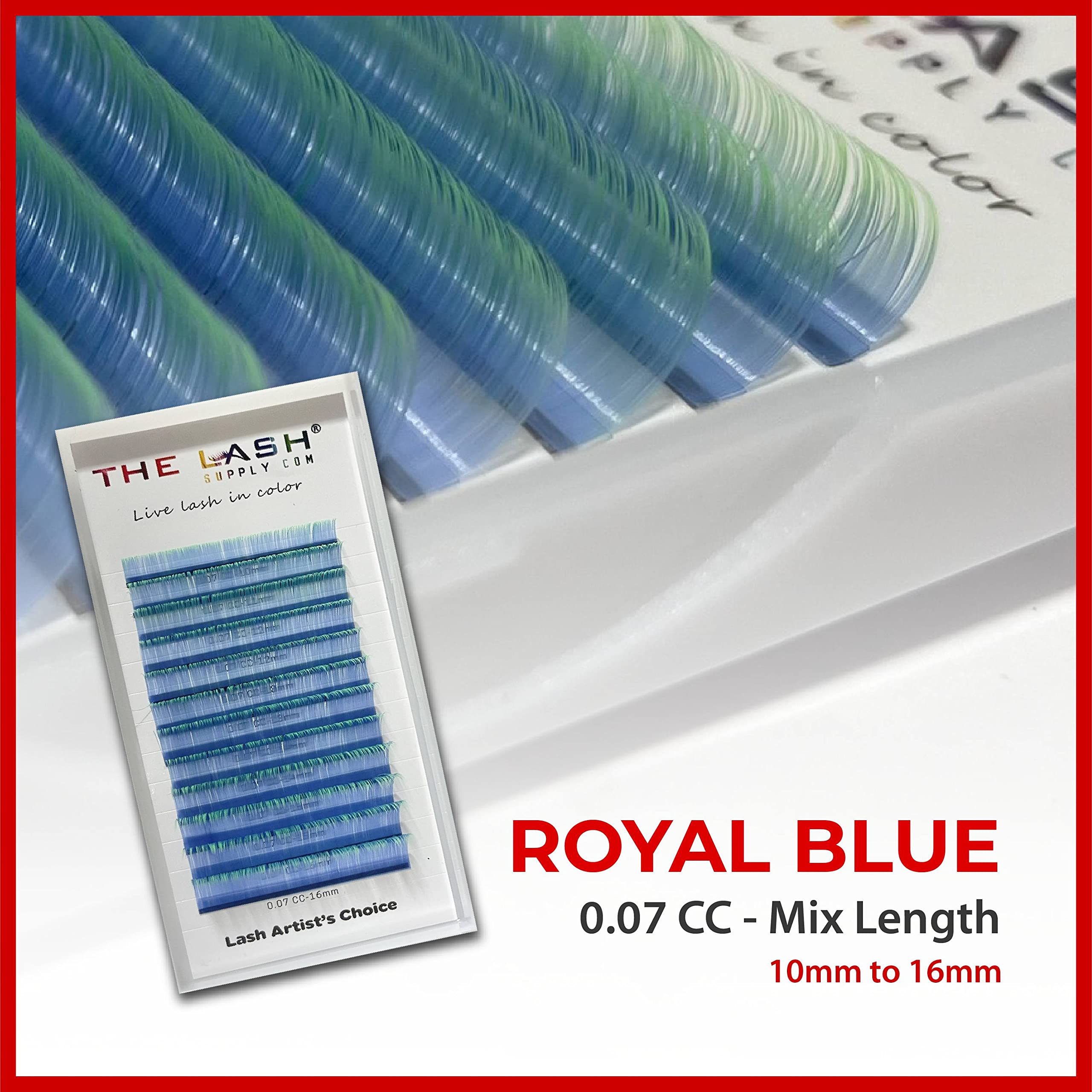 THE LASH SUPPLY Halloween Color Volume Eyelash Extensions, CC Curl, 13-18mm Length, 0.07 Thickness Multi Color, Natural and Long-lasting Curl, Mixed Color Pack, Professional Use Only