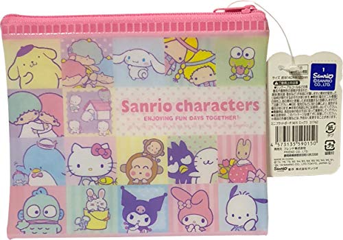 Sanrio Characters Accessories Cosmetic Flat vinyl Mini pouch Zipper Case Bag 14×12cm (MIX)