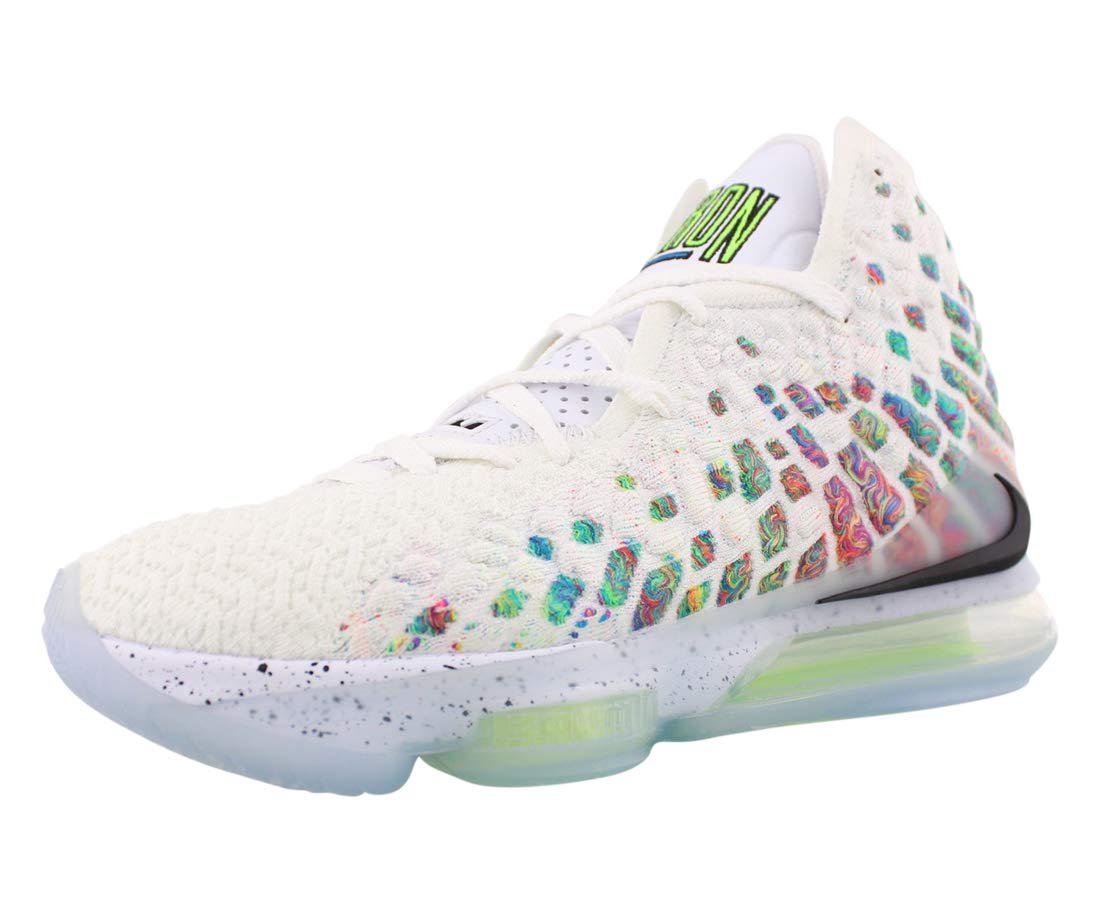 Nike Men's Lebron XVII Command Force Shoes, White/Black Multi-Color, 10