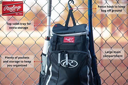 Rawlings | R500 Backpack Equipment Bag | Baseball / Softball | Royal