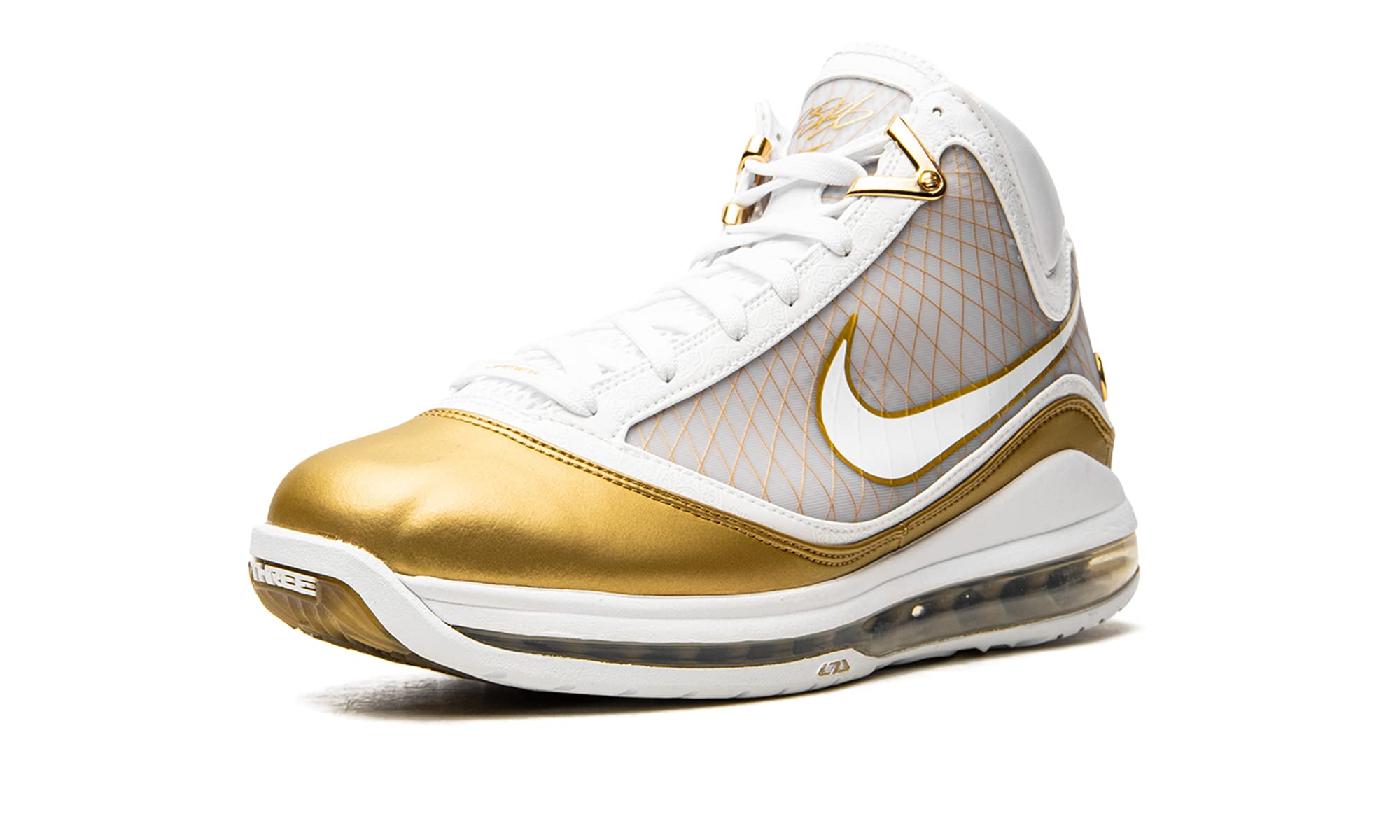 Nike Men's Lebron VII QS, White/Metallic Gold Size US 8.5