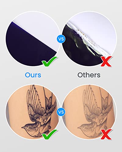 Phomemo Tattoo Transfer Paper - 100 Sheets A4 Size, Thermal Stencil Paper for Tattoo Transfer Kit - Commercial & Personal Use, DIY Tattoo Tracing Paper Compatible with M08F Printer & Tattoo Supplies
