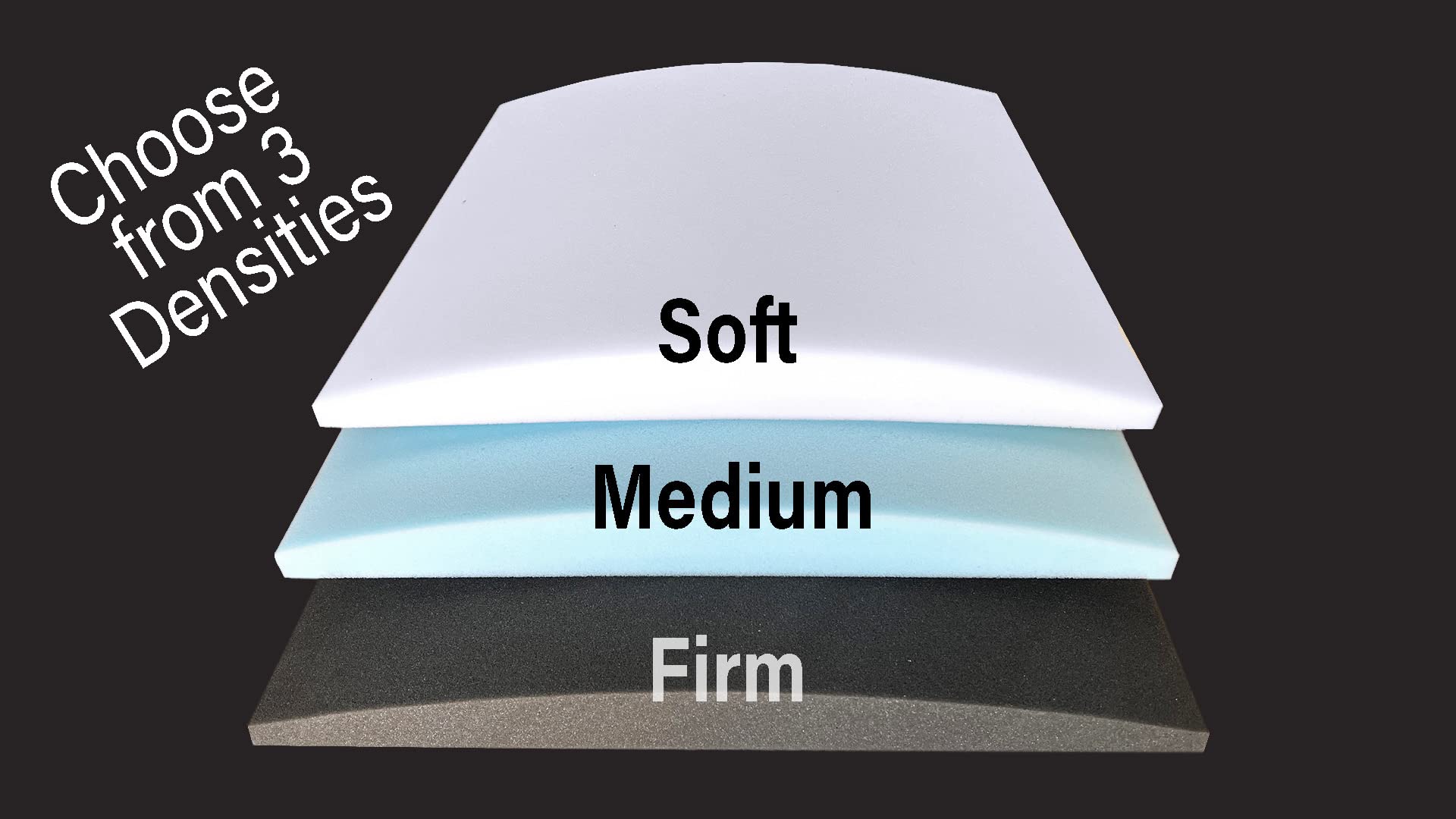 Stratiform Original Curve Cushion Sag Repair | Firm Density, 3-Pack | 20”x20” Each Pad | Cushion Support for Sofa Couch Loveseat Sectional Chair Recliner RV and Outdoor Seating | Made in USA