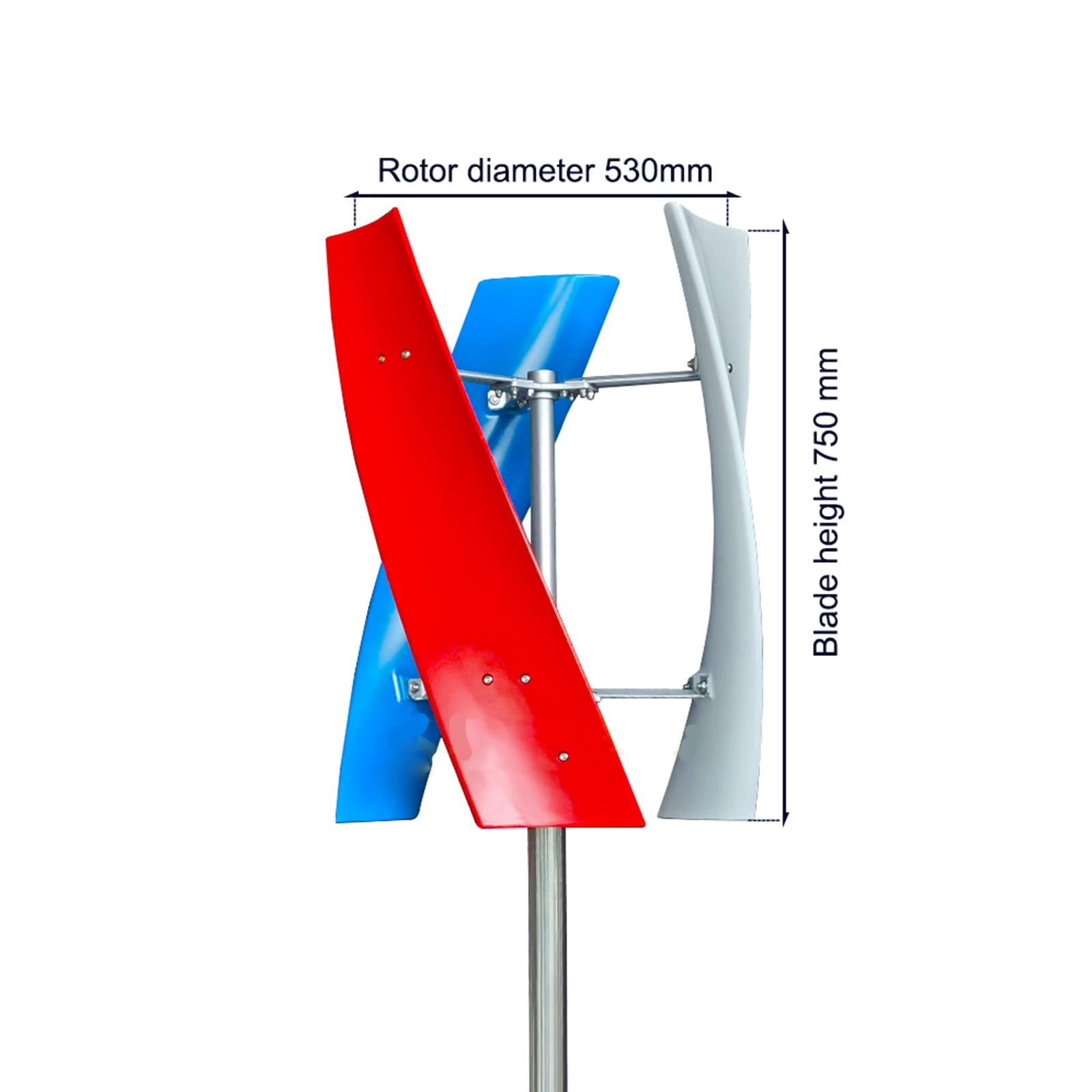 QAZNHODDS 9000W Wind Turbine Generator Kit, 12V 24V 48V 220V with MPPT Controller Wind Turbines Electricity Producer Equipment Home Power Energy Kit,48V