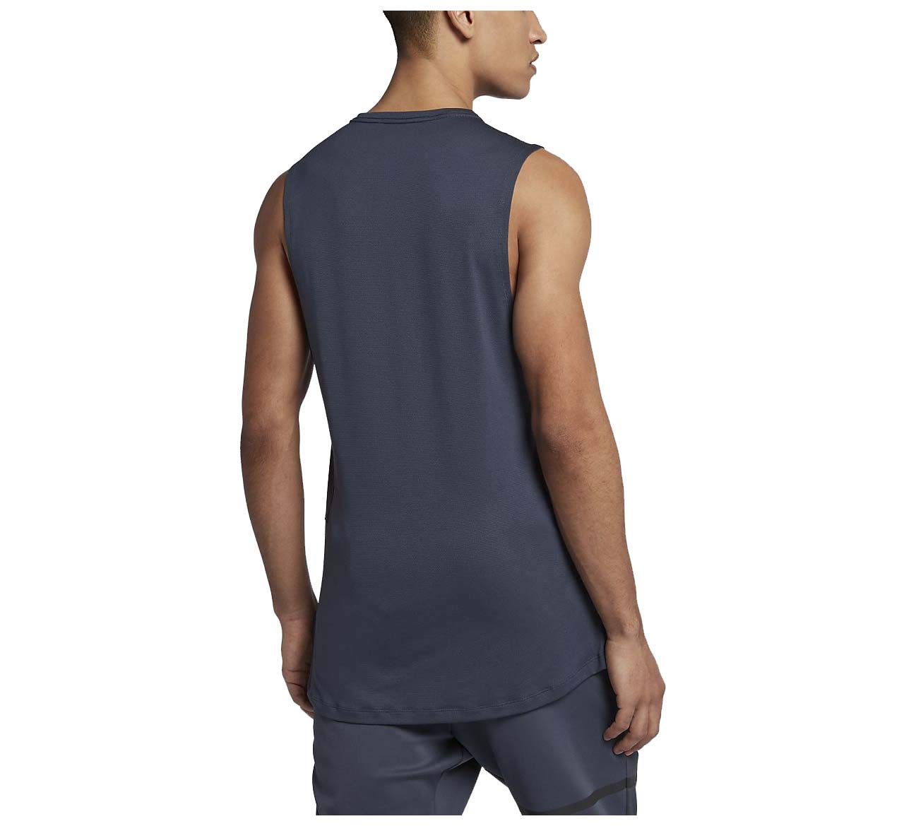 Nike Men's Dri-Fit Utility Training Tank-Thunder Blue-Small
