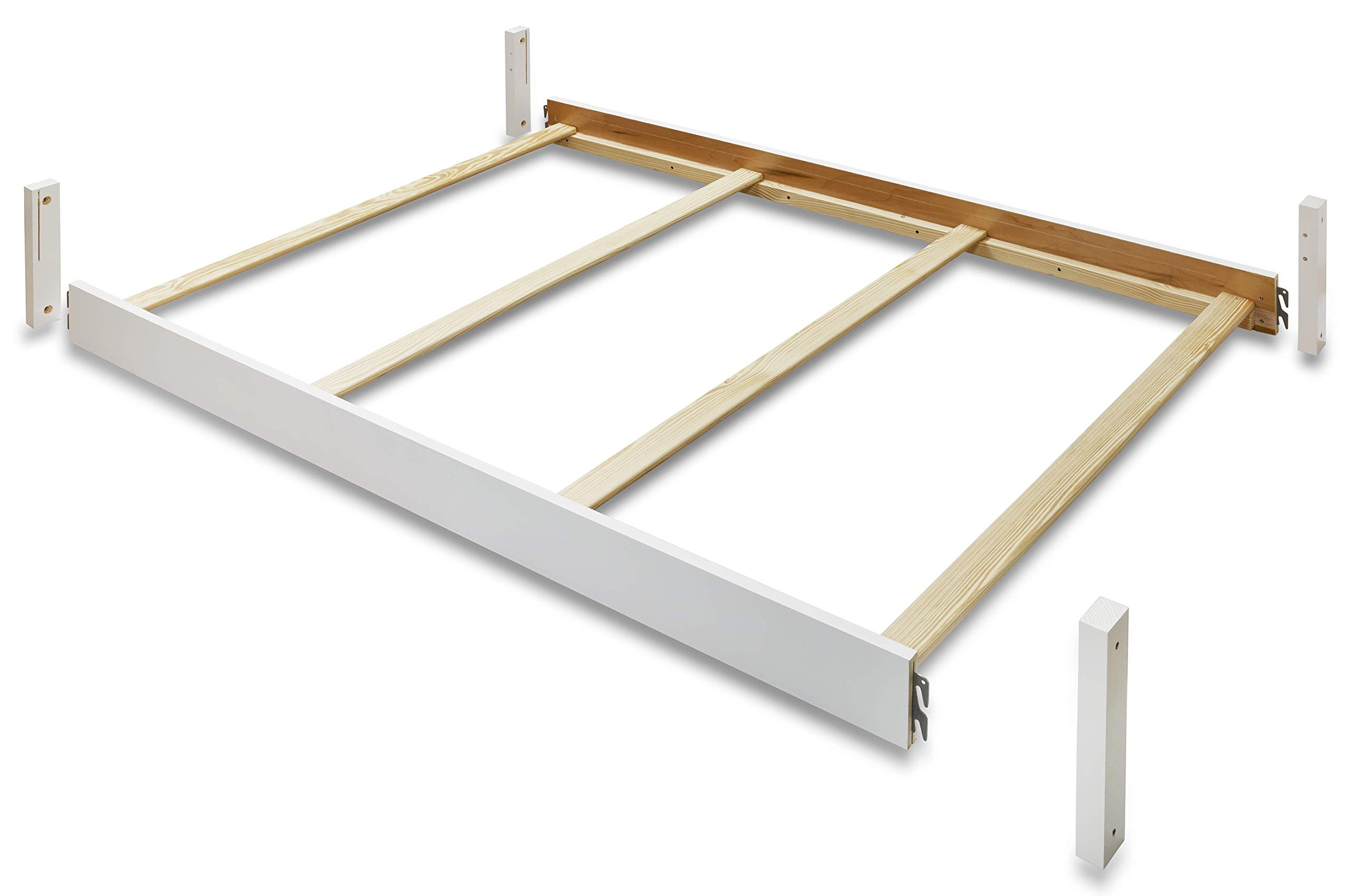 Sorelle Furniture Toddler Rails and Full-Size Bed Adult Rails, Sorelle Wood Bed Rail & Crib Conversion Kit, Converts Sorelle Furniture Crib to Toddler Bed and Full-Size Bed, # 224 - White