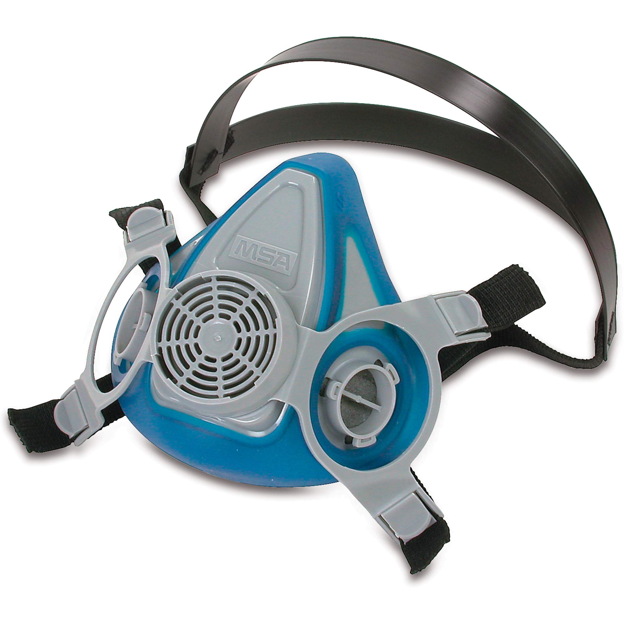 MSA 815444 Advantage 200 LS Series Half-Mask Respirator - Size: Medium, Single Neckstrap, Twin-Port Reusable Gas Mask, MSA Advantage Cartridge Compatible