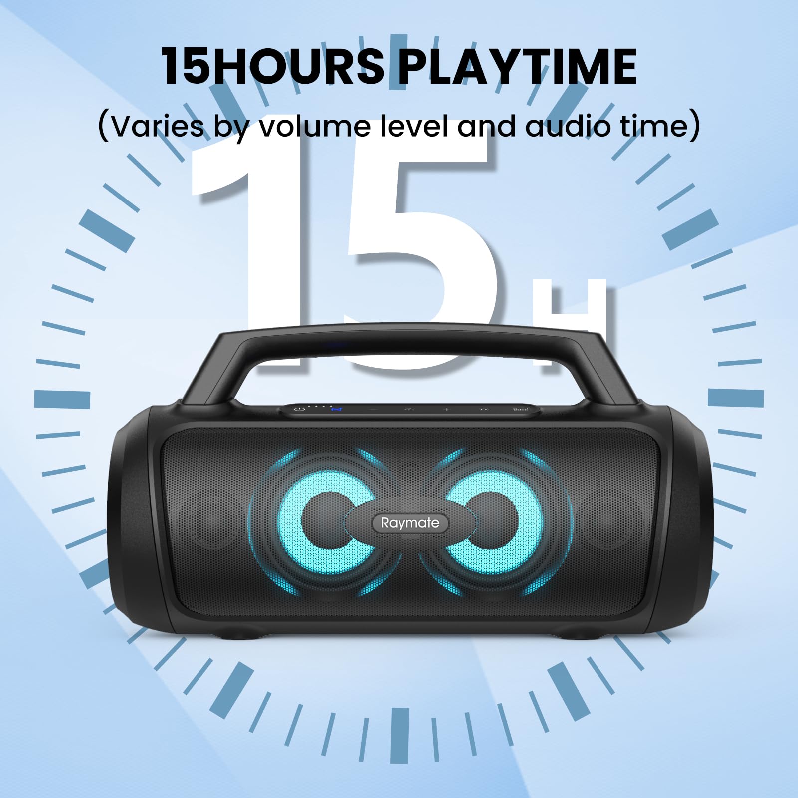 Raymate Outdoor Bluetooth Speakers 60W Outdoor Speakers Portable spekaers
