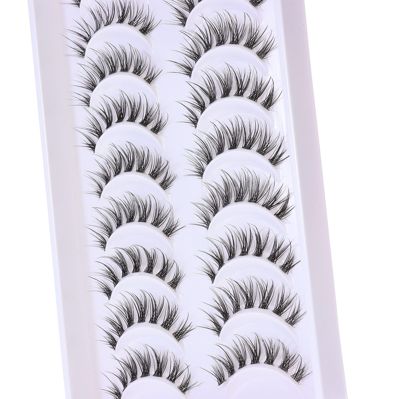 outopen Wispy Eyelashes Full Lashes Long Fluffy Eyelashes 3D Soft Mink False Eyelashes 5 Pairs(H1)