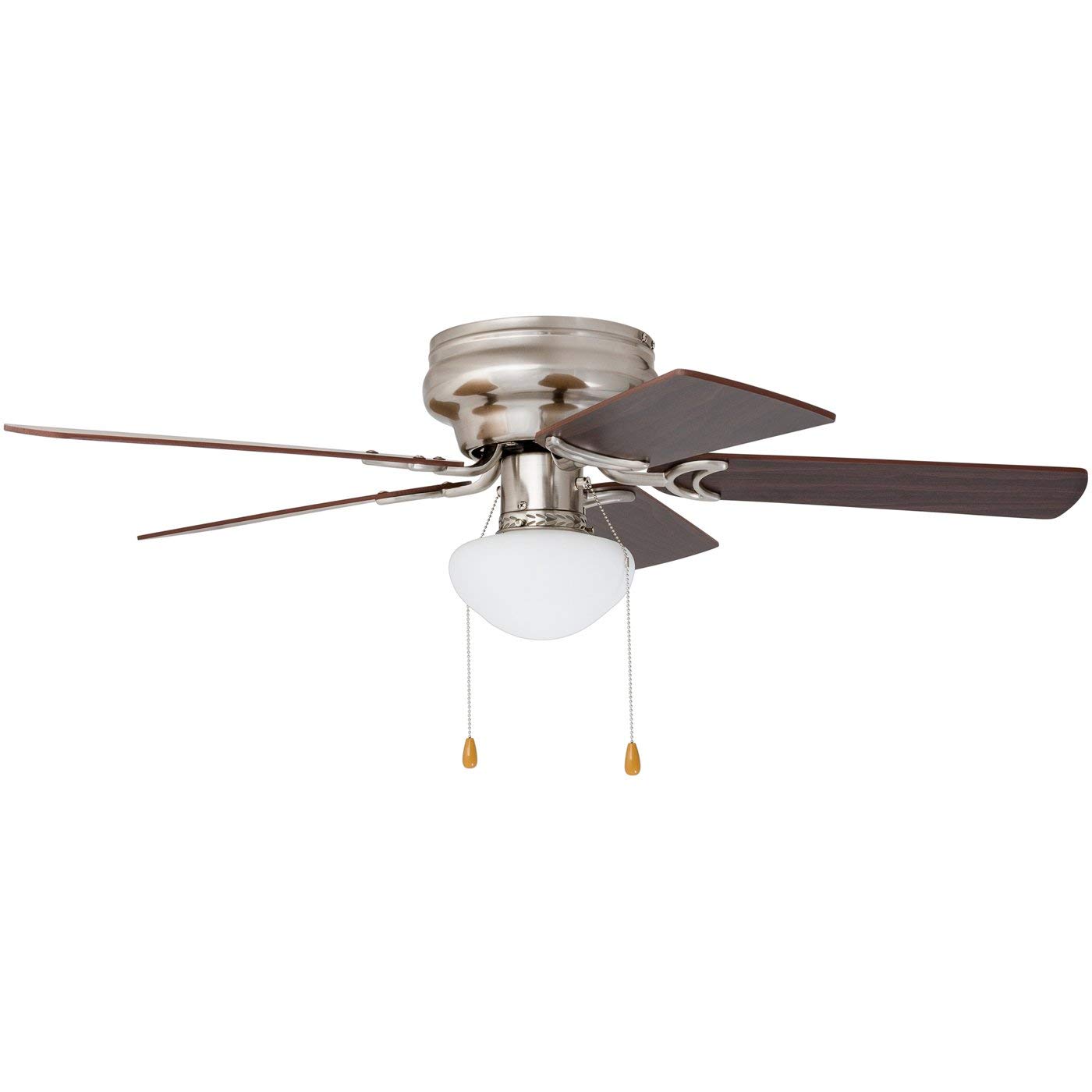 Prominence Home 80029-01 Alvina Led Globe Light Hugger/Low Profile Ceiling Fan, 42 inches, Satin Nickel (Renewed)