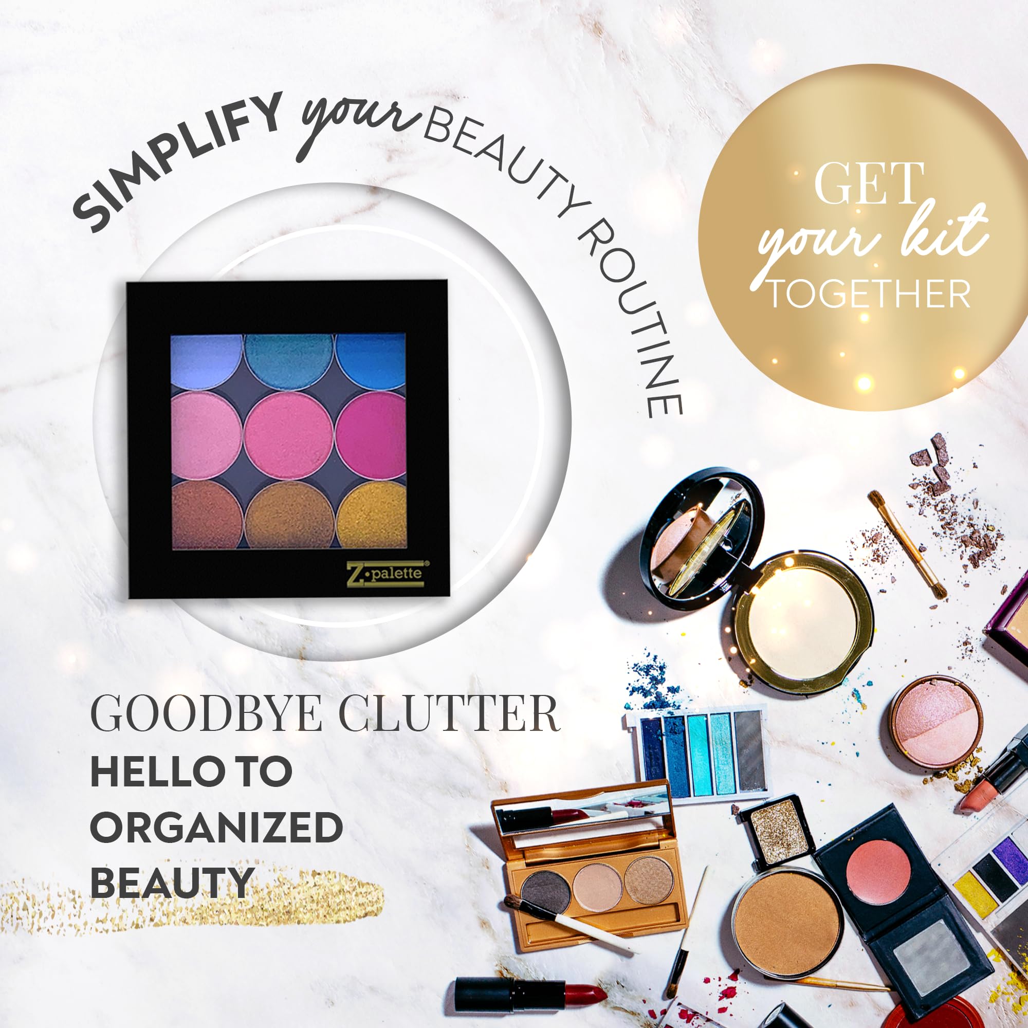 Z Palette Small Magnetic Makeup Palette, Empty Magnetic Palette, Universal Magnet makeup palette for Eyeshadows, Powders, Customizable Beauty Organizer with Clear Window