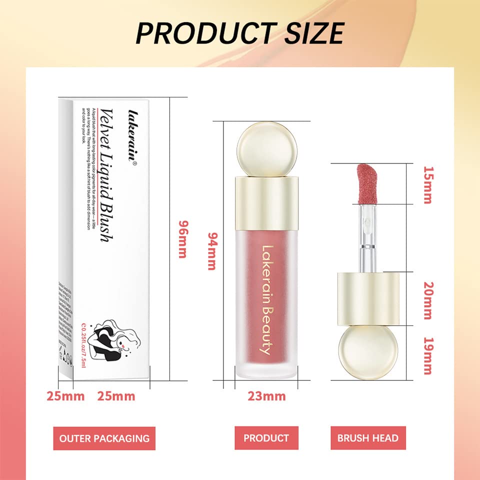 Soft Cream Liquid Blush Makeup Wand,Matte Creamy Blush for Cheeks,Cream Liquid Blush, Weightless, Breathable, Natural-Looking, Soft Cream Blusher Stick, Easily Blendable, Long-Wearing, Smudge Proof (2)