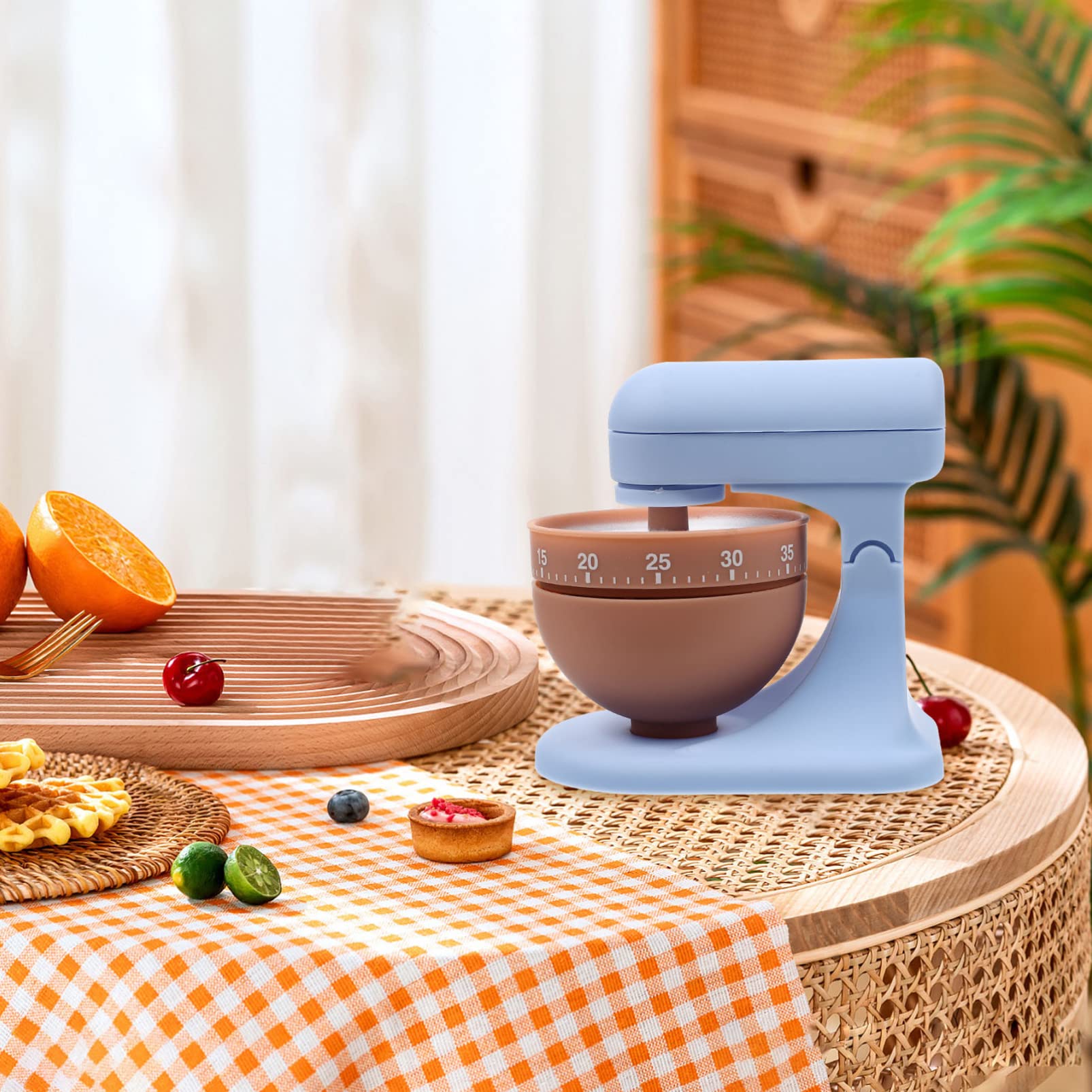 UPKOCH Kitchen Timer Hand Mixer Timer Cooking Timer Reminder Mechanical Countdown Clock Time Management Manual Egg and Baking Timer for Kitchen Home Desktop Decor