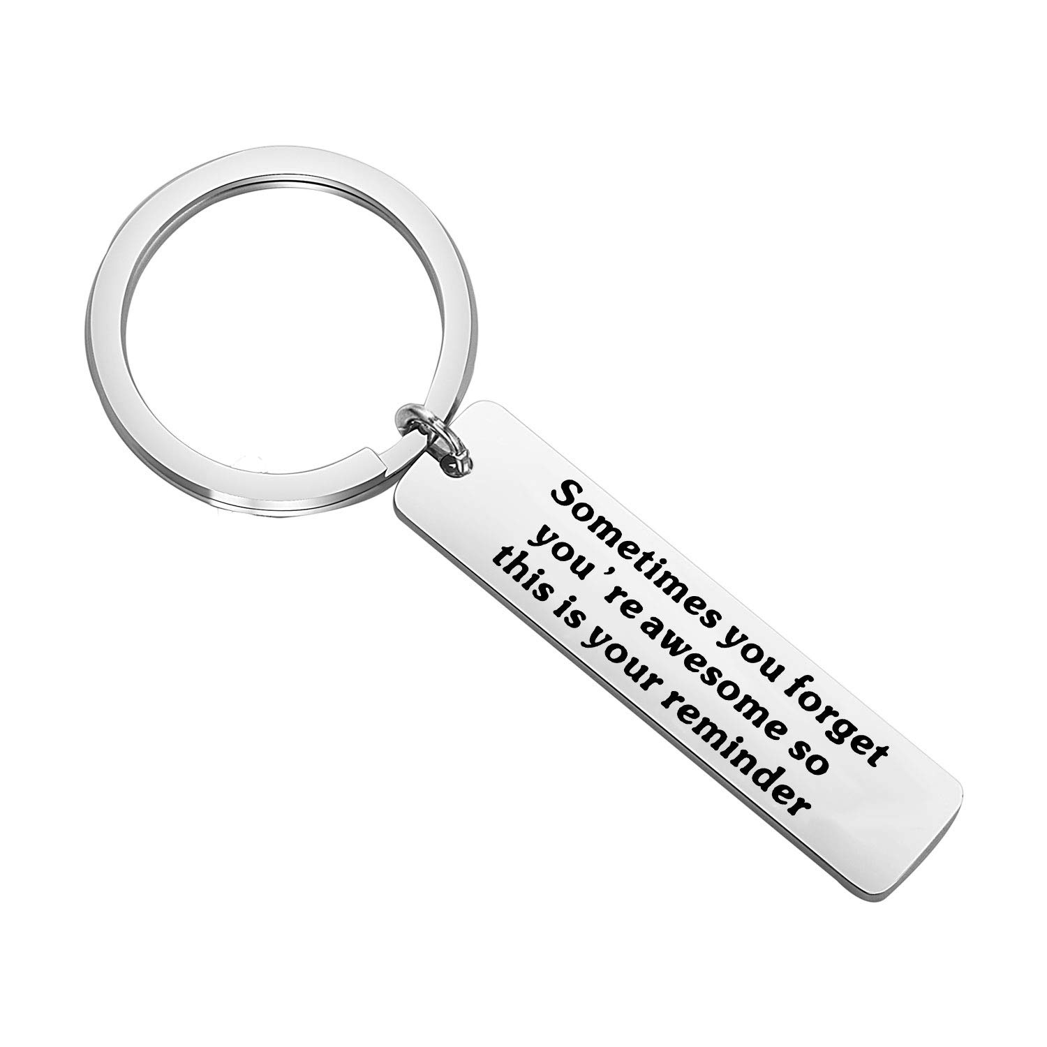SEIRAA Inspirational Gift Keychain Sometimes You Forget Youāre Awesome Encouragement Graduation Gift for Son Daughter (Inspirational Keychain)