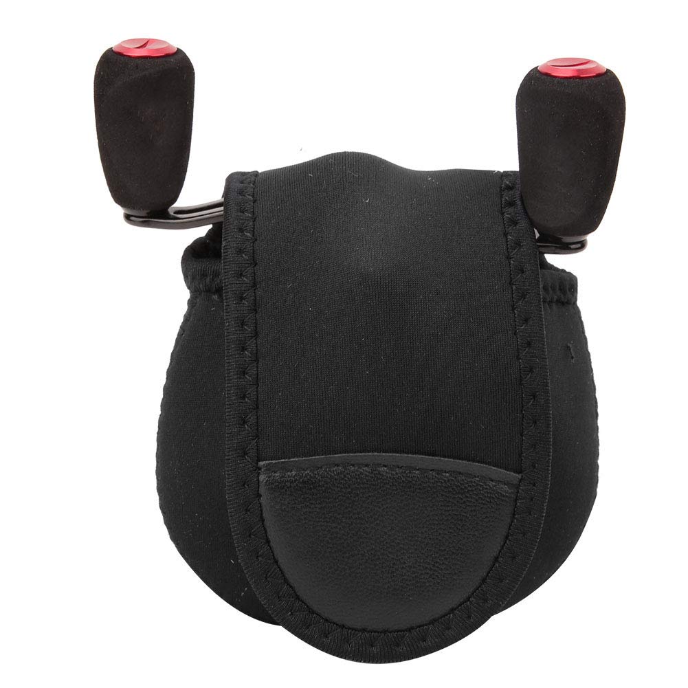 Yeuipea Fishing Reel Bag Bait Lure Protective, Neoprene Casting Reel Bag Bait Lure Pack Protective Cover Fishing Tackle Black