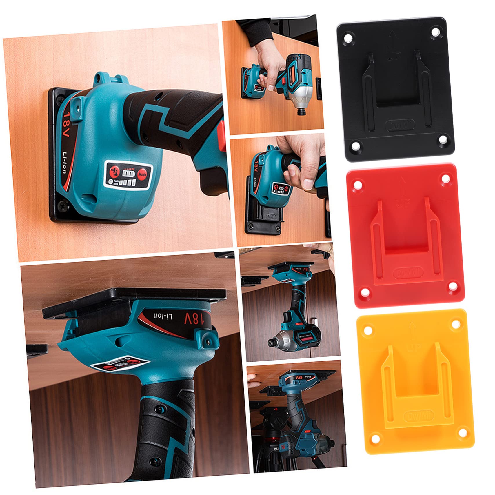 VILLCASE 24 Pcs Battery Suspension Bracket Drill Battery Dock Holders M18 Battery Wall Mount Electric Tool Storage Holder Milwaukeetool Tool Mount Holders Abs Lithium Battery Wall Hanging