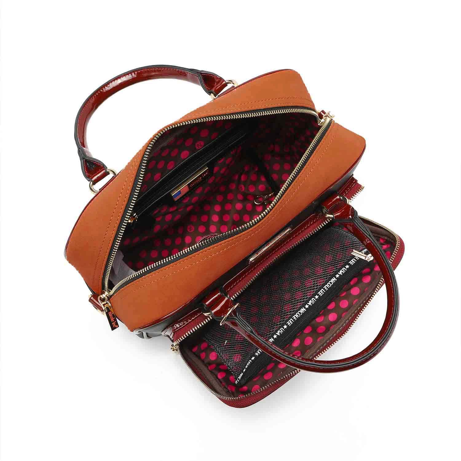 Nicole Lee Wild Lips Top Handle Handbag