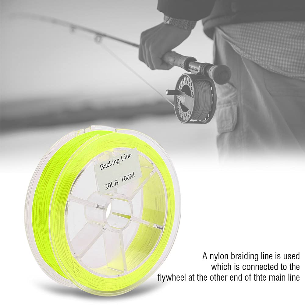 Yeuipea Fishing Line Add Line Cup, 100M Nylon Fly Fishing Line Add Line Cup Extension Spare Lines(Giallo)