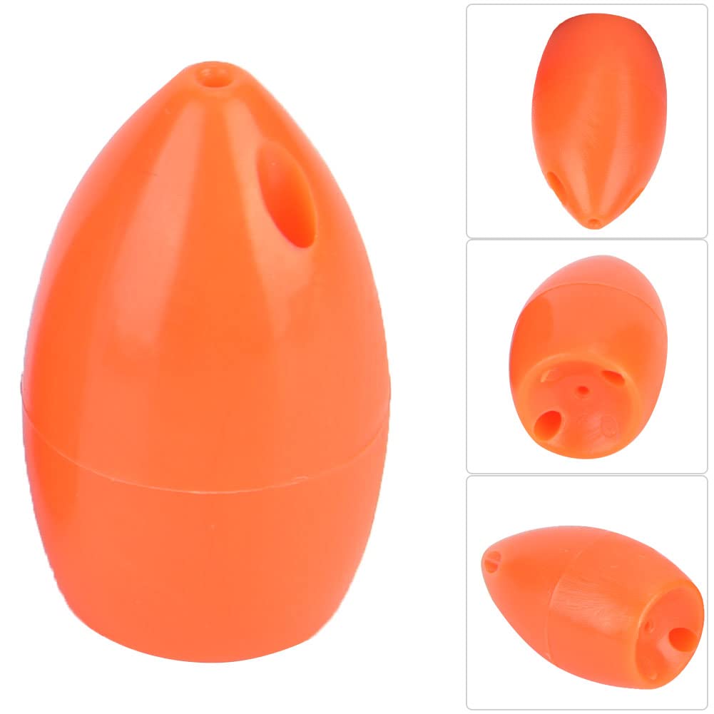 Yeuipea Fishing Bobber Float, 20 Pcs Rubber Oval Colorful Beans Stopper Fishing Bobber Float Fishing Tools Accessory(L-Orange)