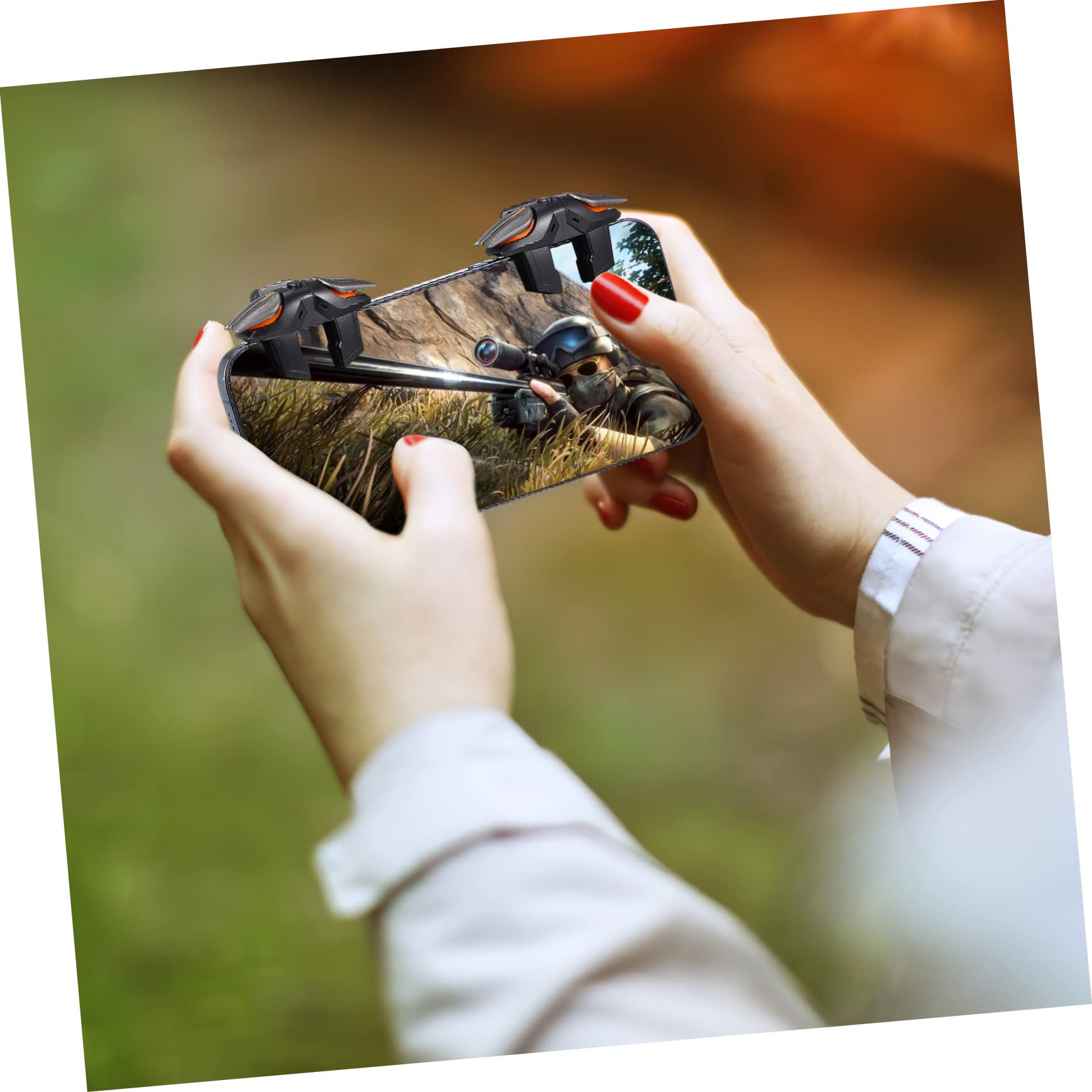 UKCOCO Telefonos 1 Set Controls Teléfonos Telefono Game Supplies Mobile Phone Gaming Controllers The Call Game Six-finger Chicken Eating Artifact: Abs Cell Phone Cable Triggers