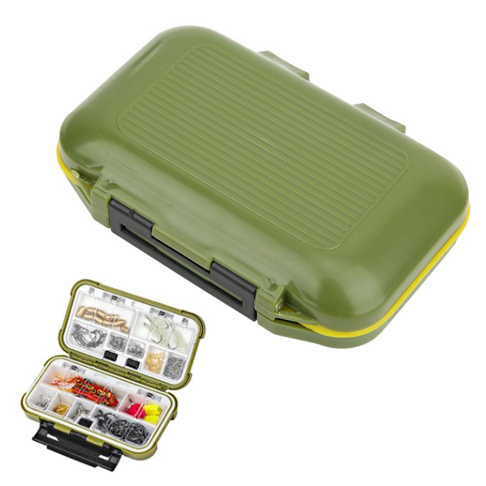 Yeuipea Tackle Box Organizer - Robust ABS Waterproof Fishing Storage Solution, Features Easy-to-Use Lever Lock & Clear Inner Cover, Ideal for Storing Bait, Lures, Hooks & More