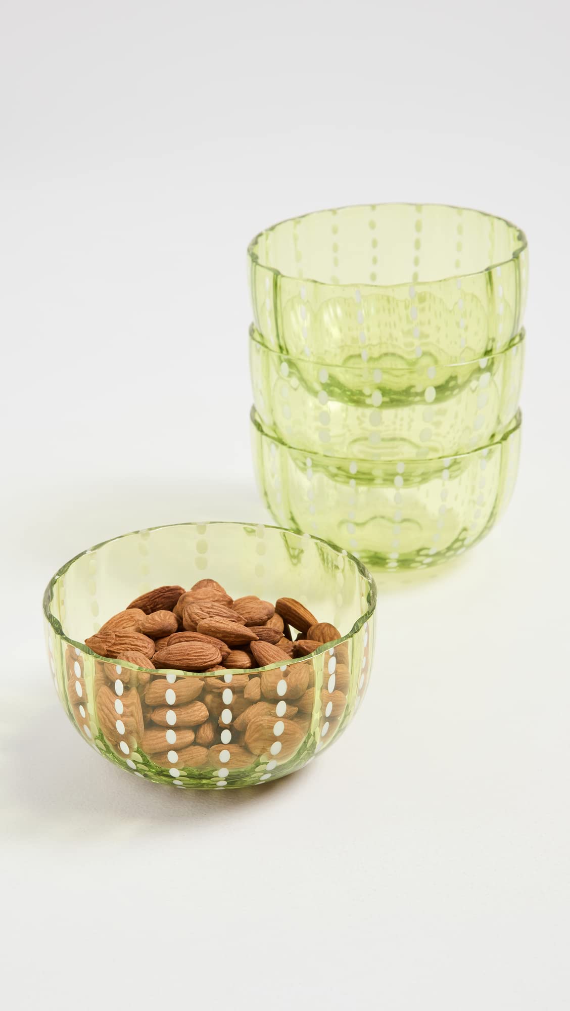 Zafferano Perle Small Bowl Set of 4, Apple Green, One Size