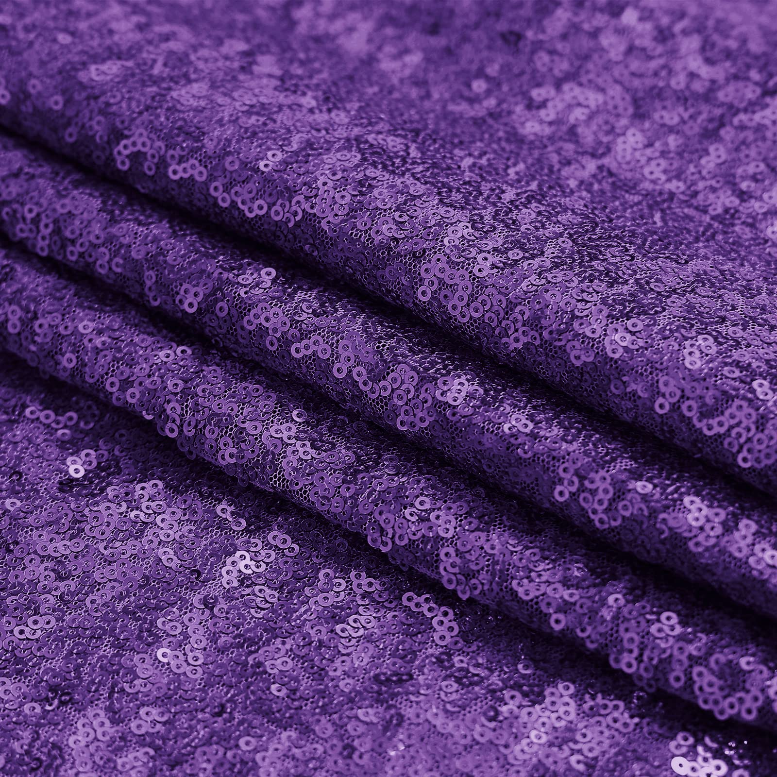 Sugargirl Purple Sequin Backdrop Curtain 2 Panels 2FTx8FT Glitter Purple Background Drapes Sparkle Photography Backdrop for Party Wedding Birthday Wall Decoration